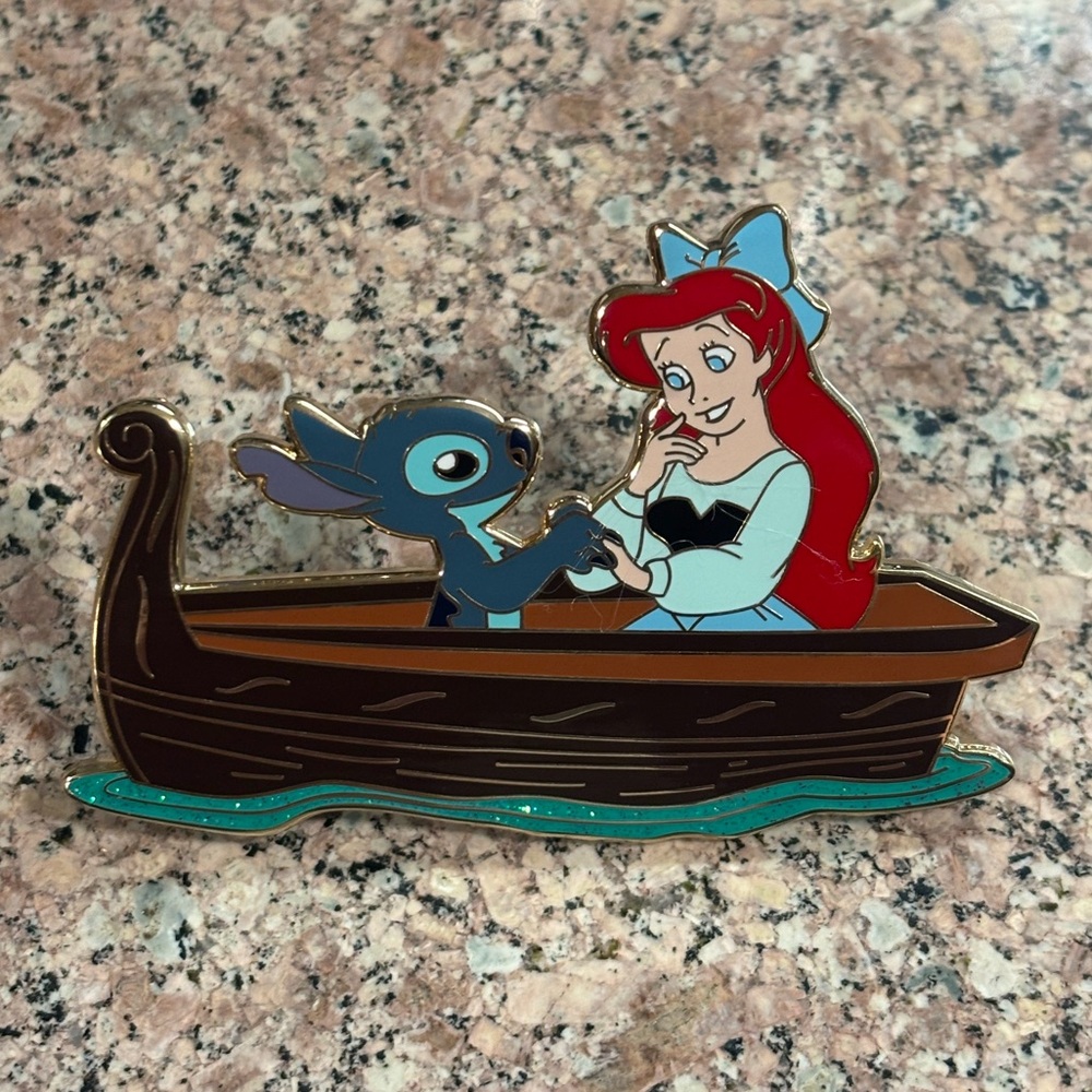 Disney Fantasy Pin - Jumbo Disney Stitch With Ariel I… - Gem